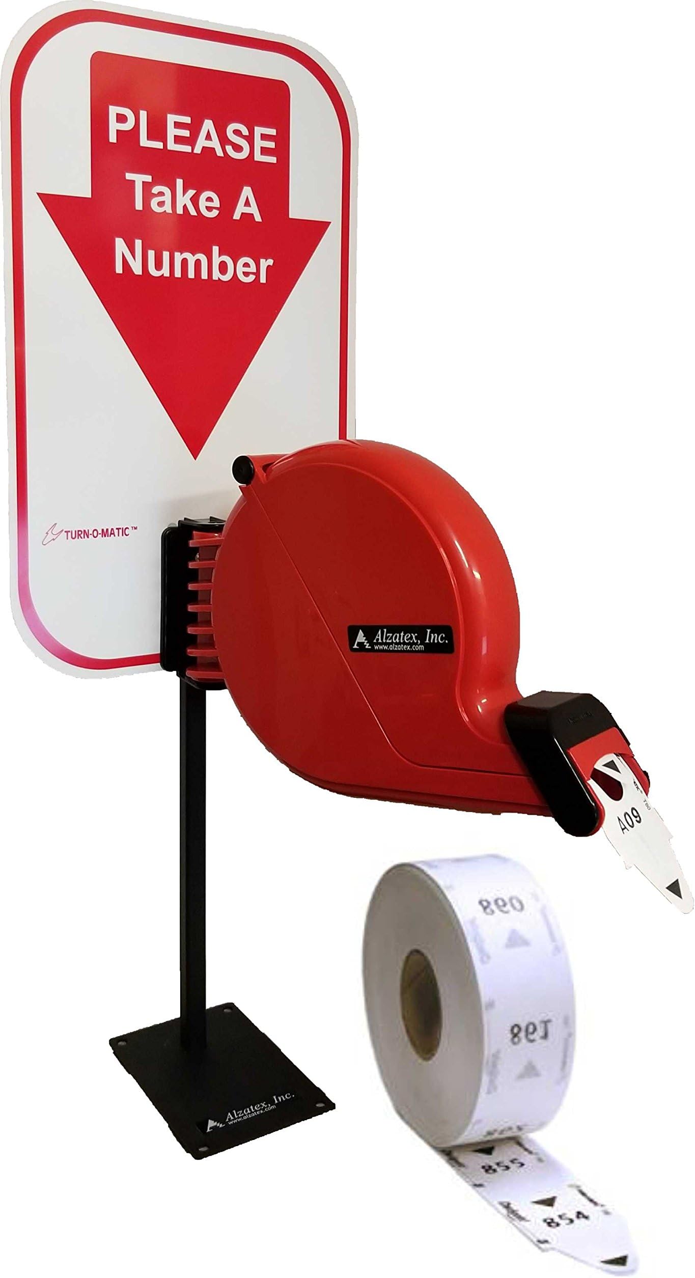 Amazon.com : Take a Number System Ticket Machine Ticket Dispenser with Stand and 1 Roll of 2000 ...
