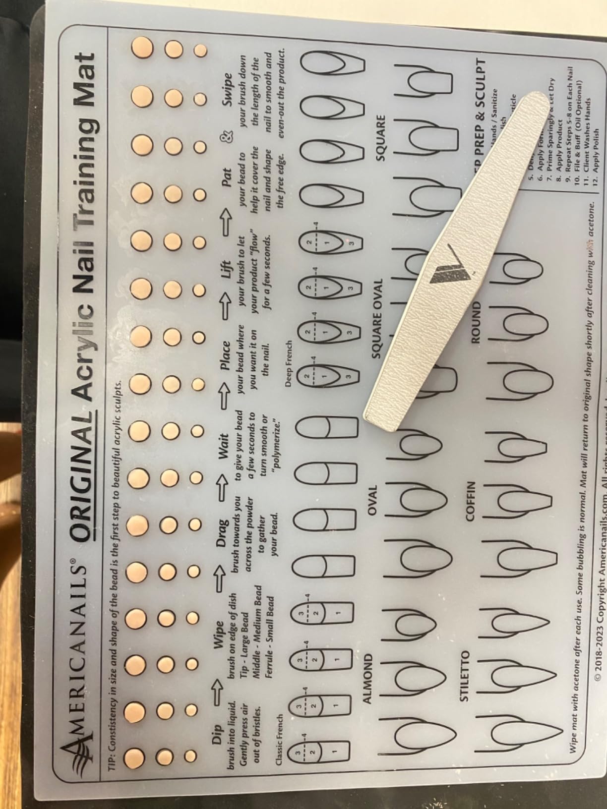 $4/mo - Finance Americanails Acrylic Nail Training Mat, Spanish ...