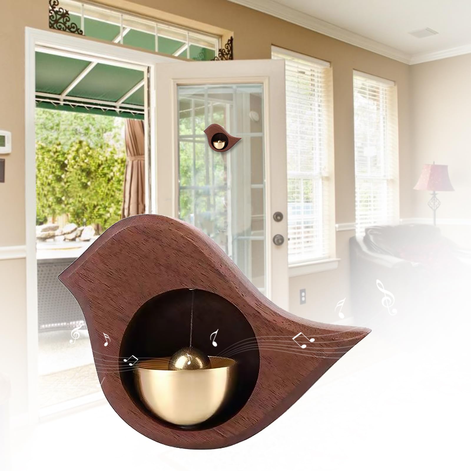 Amazon.com: Wooden Shopkeepers Bell for Door Opening, Decorative ...