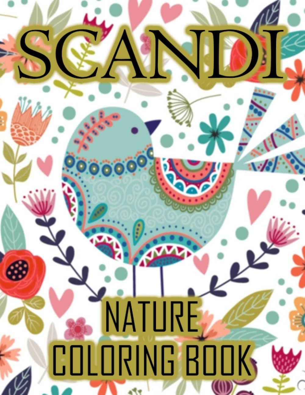 Scandi Nature Coloring Book: Wonderful Coloring Pages Featuring Retro ...