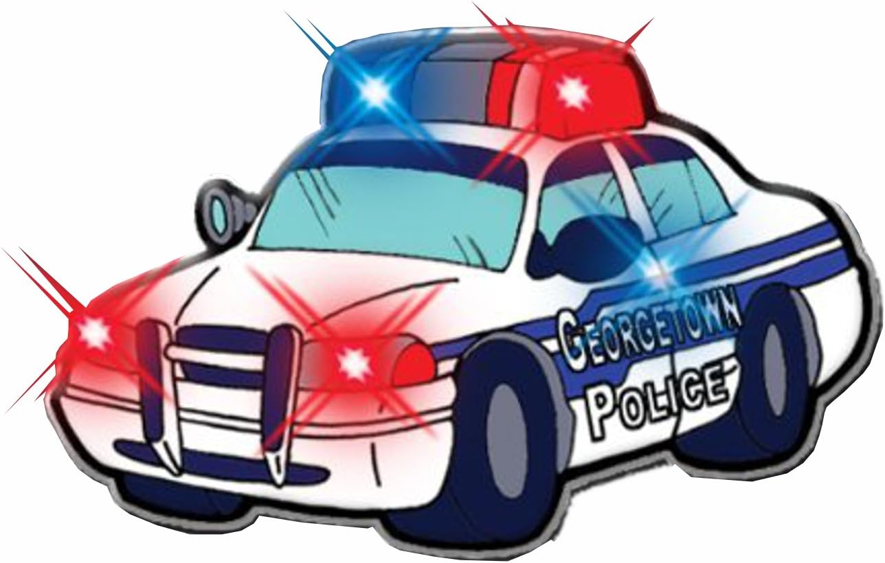 Amazon.com: Police Car Flashing Body Light Lapel Pins with 3 Red and 2 ...