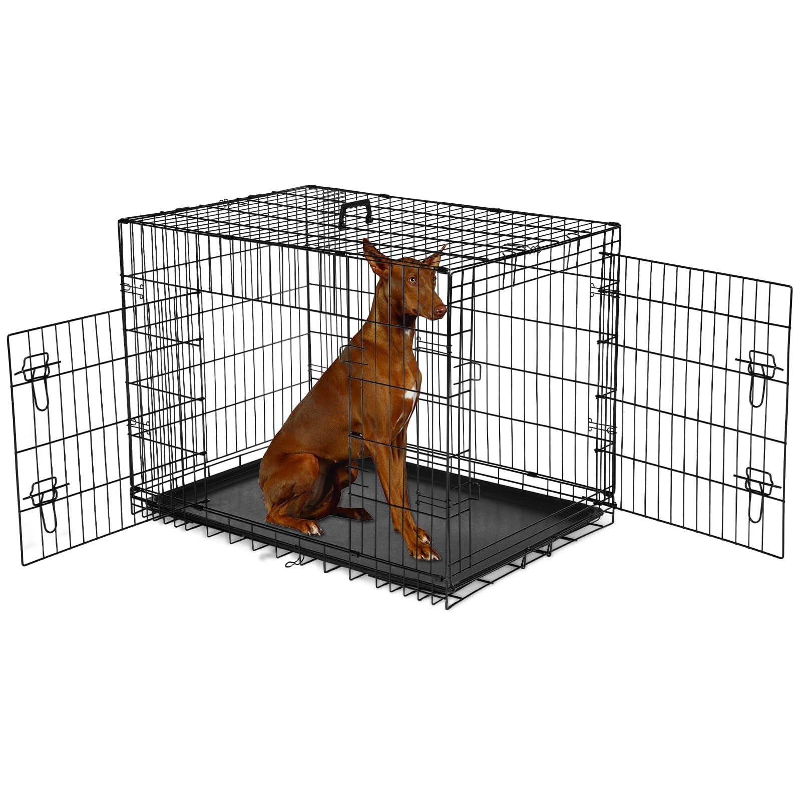 Snapklik.com : Dog Crate, 48 Inch Extra Large Wire Kennel