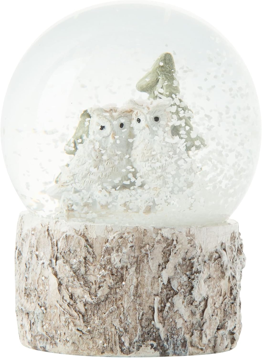 The Bridge Collection 3" Woodland Winter Owls Mini Snow Globe - White ...