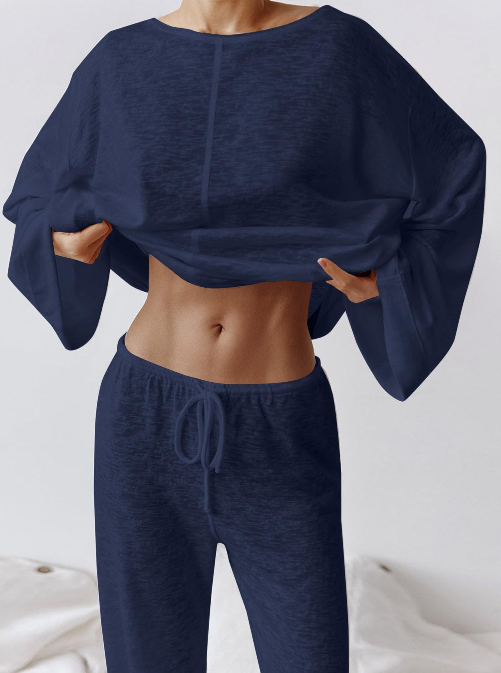 Snapklik.com : Womens Sheer Mesh See Through Pajama Set Sexy Long ...