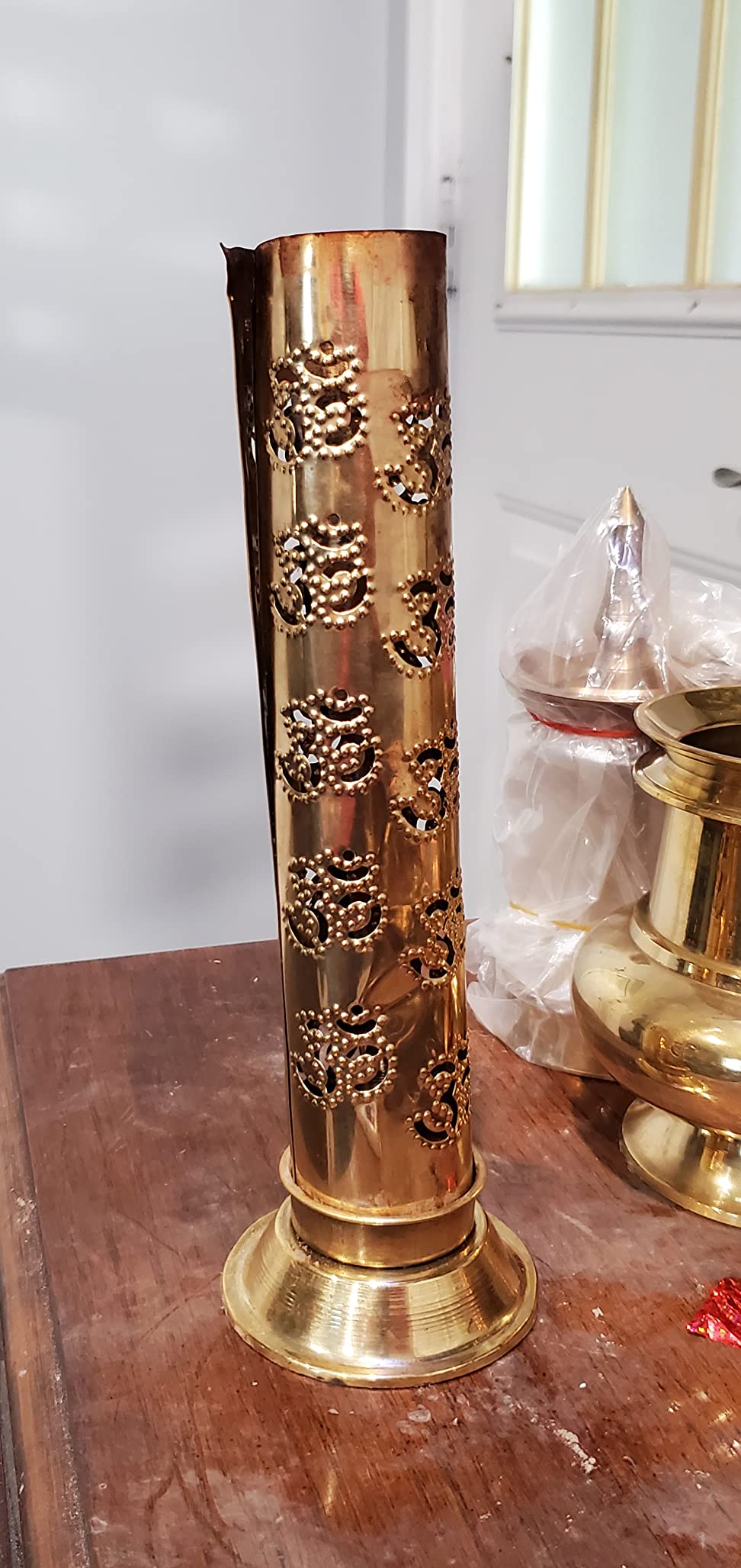 Antique Collection Brass Agarbatti Stand (8 x 8 x 26.5 cm, Golden ...