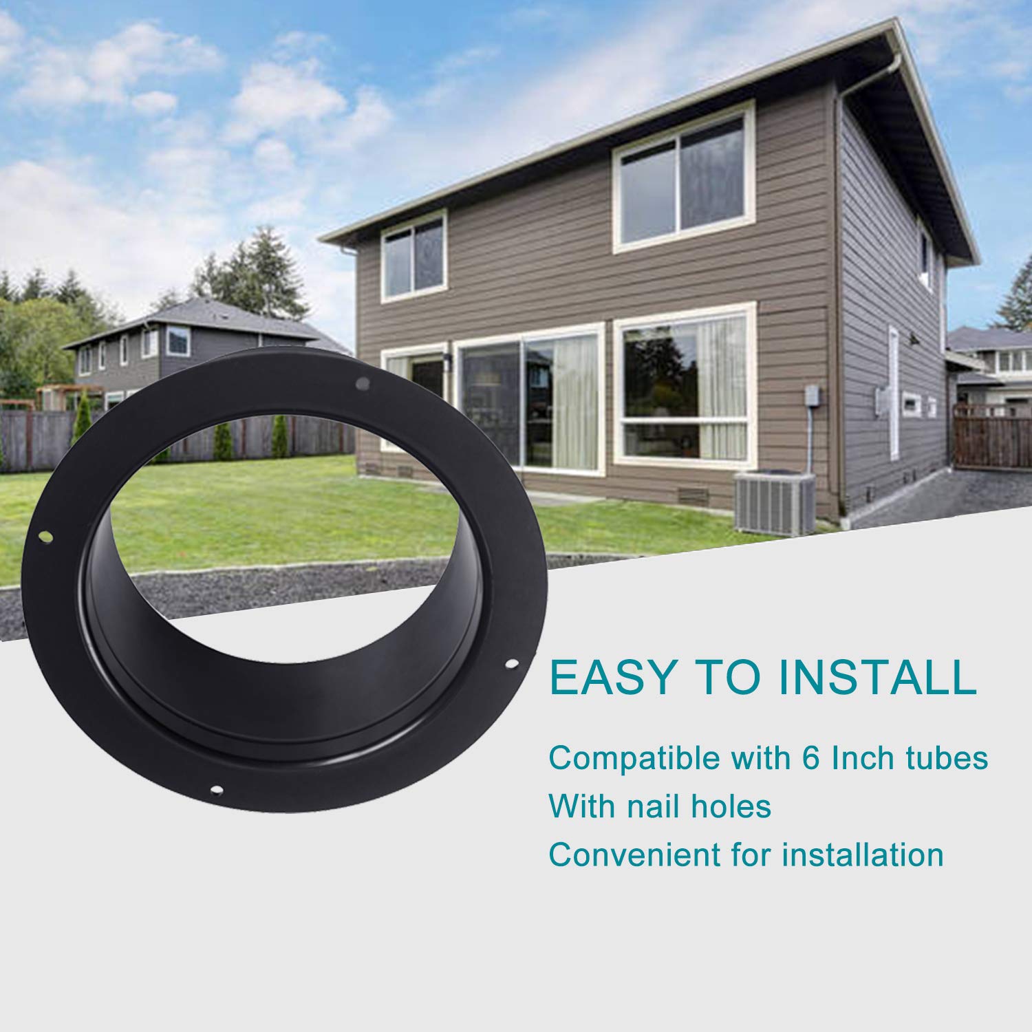 Snapklik.com : 6 Inch Duct Connector, 150mm Plastic Straight Pipe ...