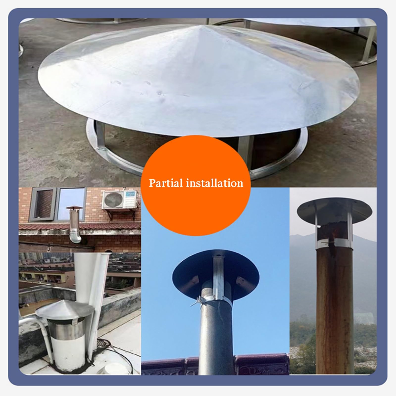 Hvac Hat Stainless Steel Chimney Cowl, Vent Cowl Pipe Rain Cover ...