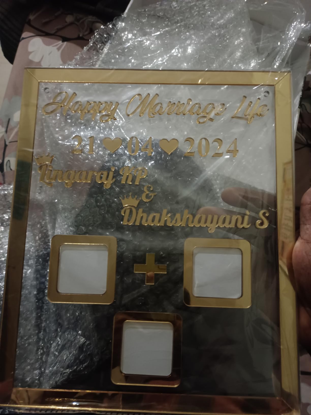 UKANI Couple Thumb Impression Gift (30 Cm X 25 Cm)| Wedding Thumb Print ...