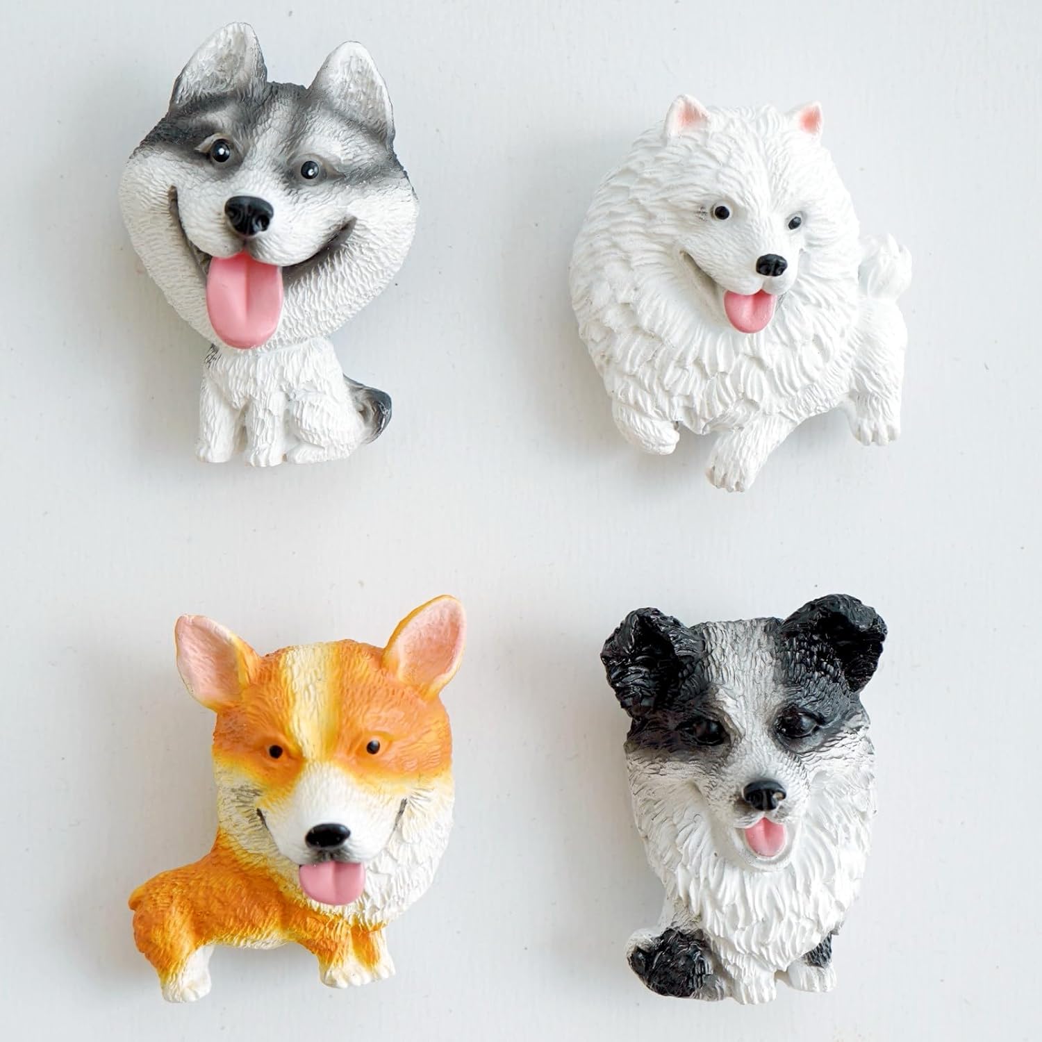 Cute Dogs Magnet for Dogs Lovers, Husky, Samoyed, Border Collie, Corgi ...
