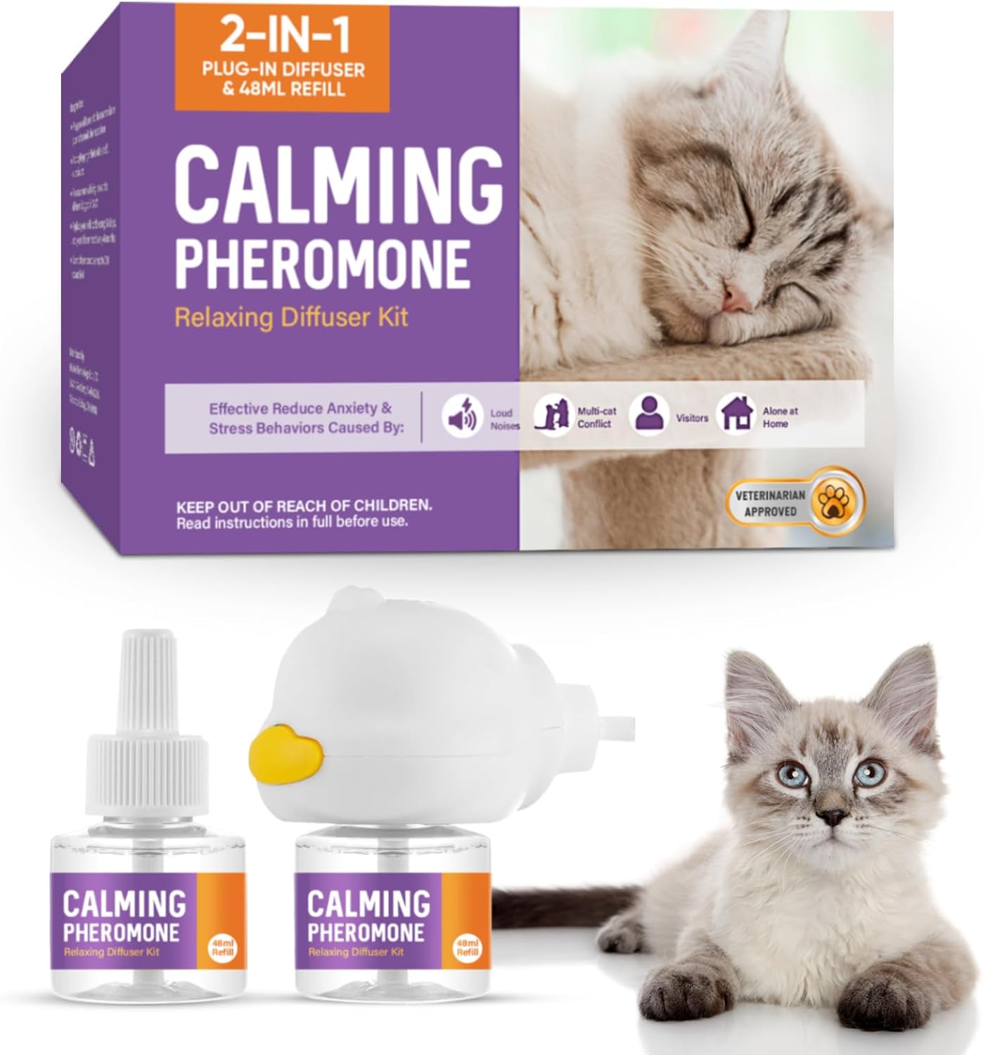 Amazon.com : Hackerdom Cat Calming Diffuser, Cat Pheromones Calming ...