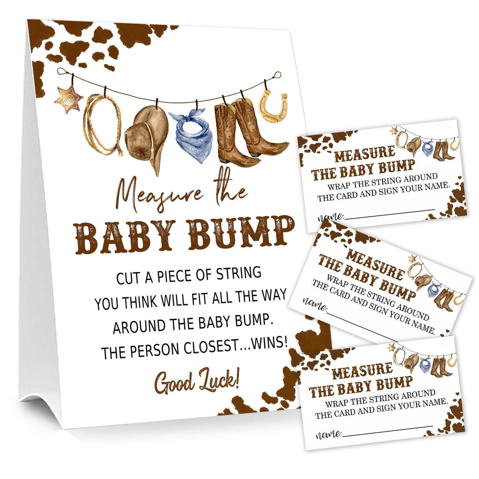 Amazon.com : Baby Shower Games Measure the Baby Bump Sign, How Big is ...