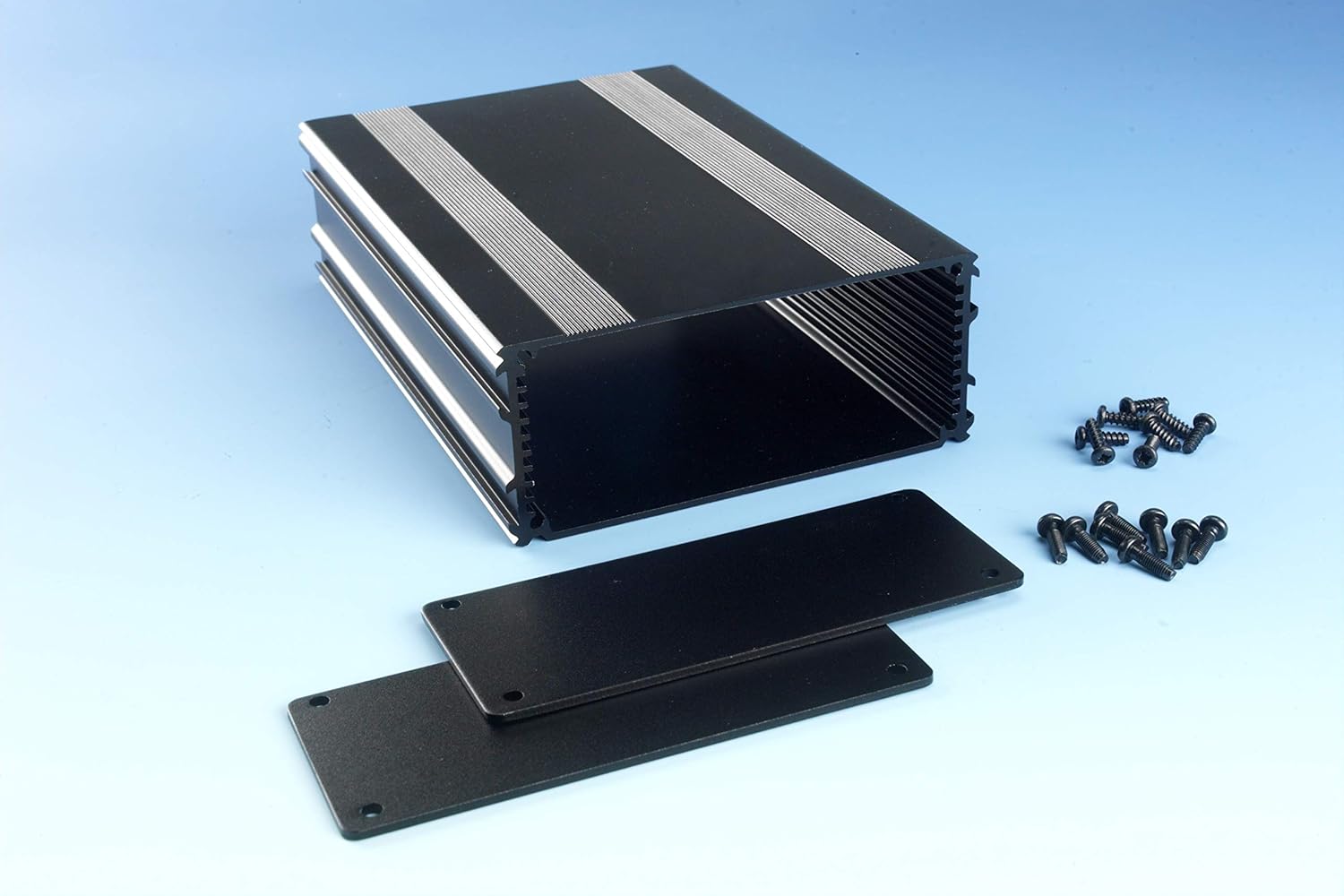 Boîtier électronique en aluminium extrudé DIY-3 160 mm noir : Amazon.fr ...