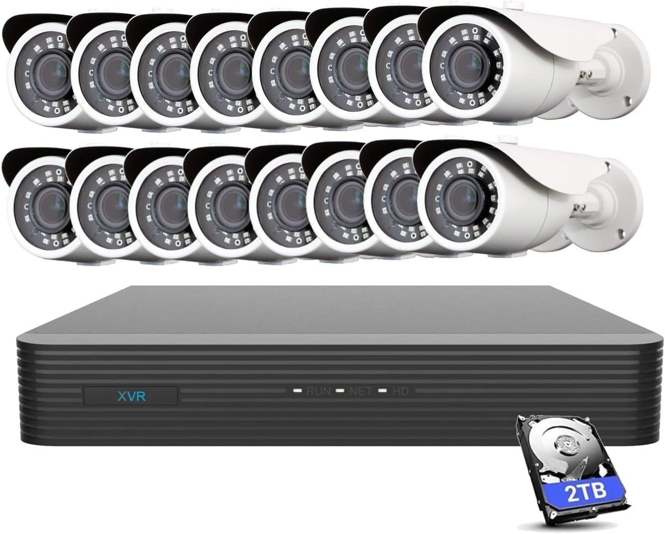 Amazon.com : 16CH DVR Security Camera System, 1080P Bullet Outdoor ...