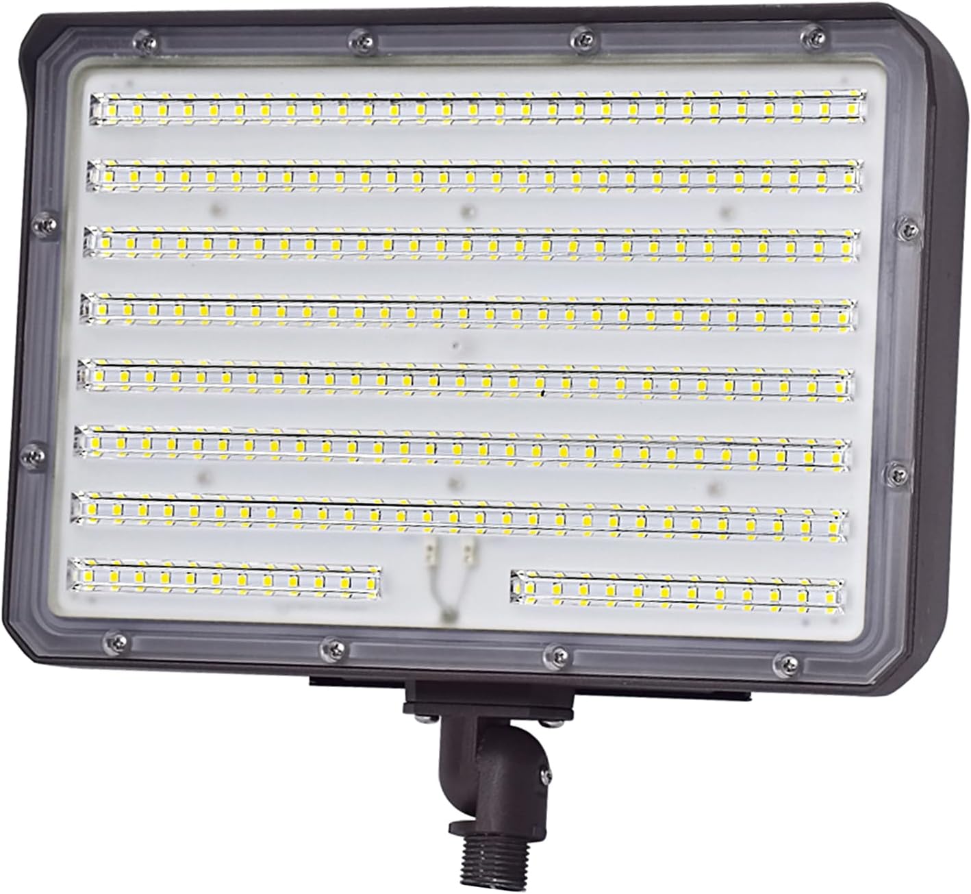 2Pack Dusk to Dawn Outdoor 100W LED Flood Light with Knuckle (Plate ...