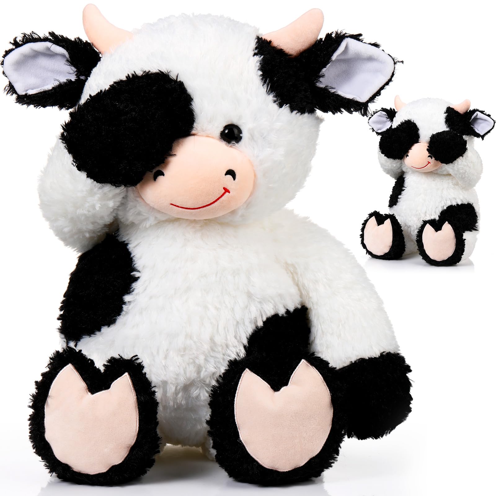 Amazon.com: HyDren 24 Inches Cow Stuffed Animal Soft Hide Seek Plush ...