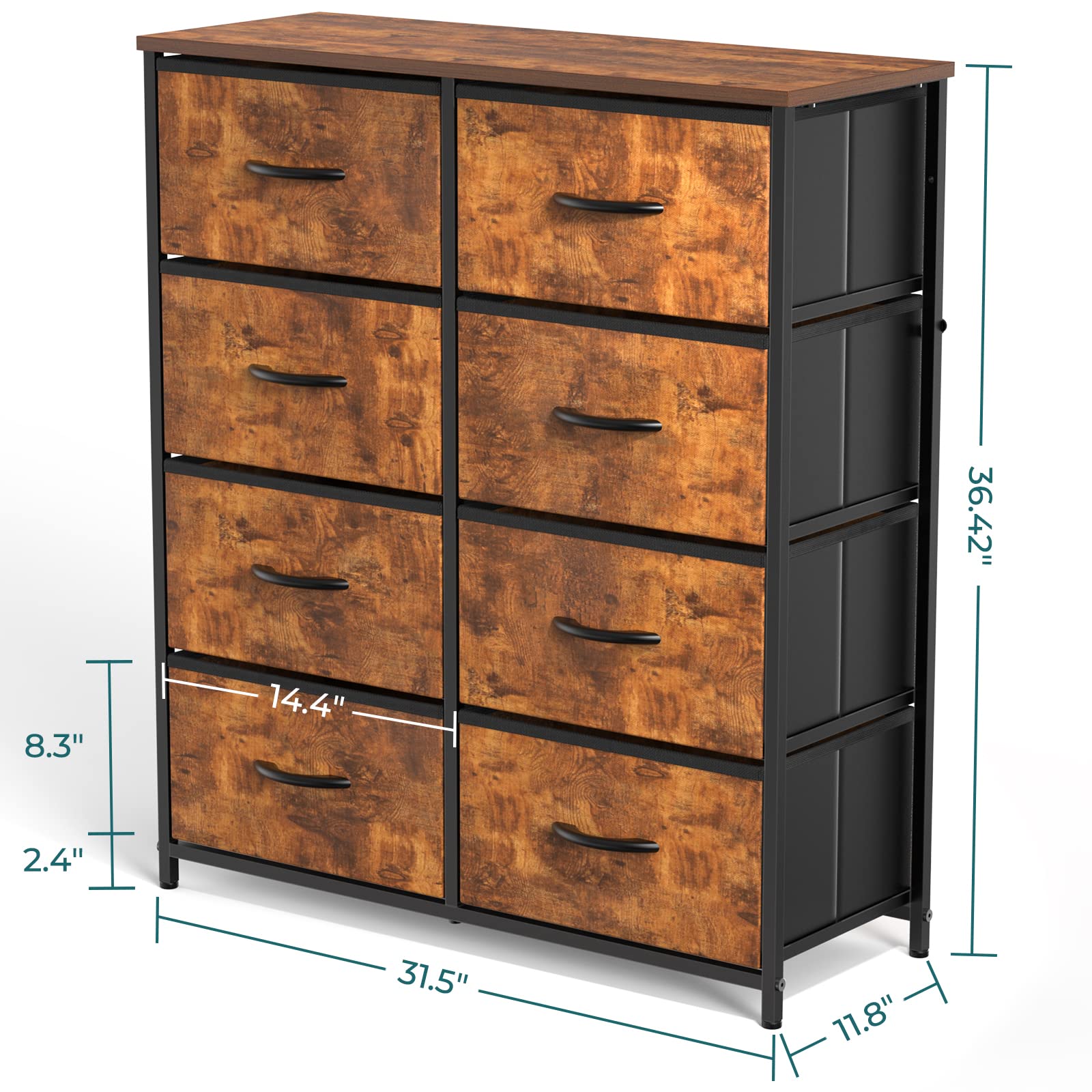Snapklik.com : SMUG Dresser For Bedroom Cabinet Organizers Wood Top ...
