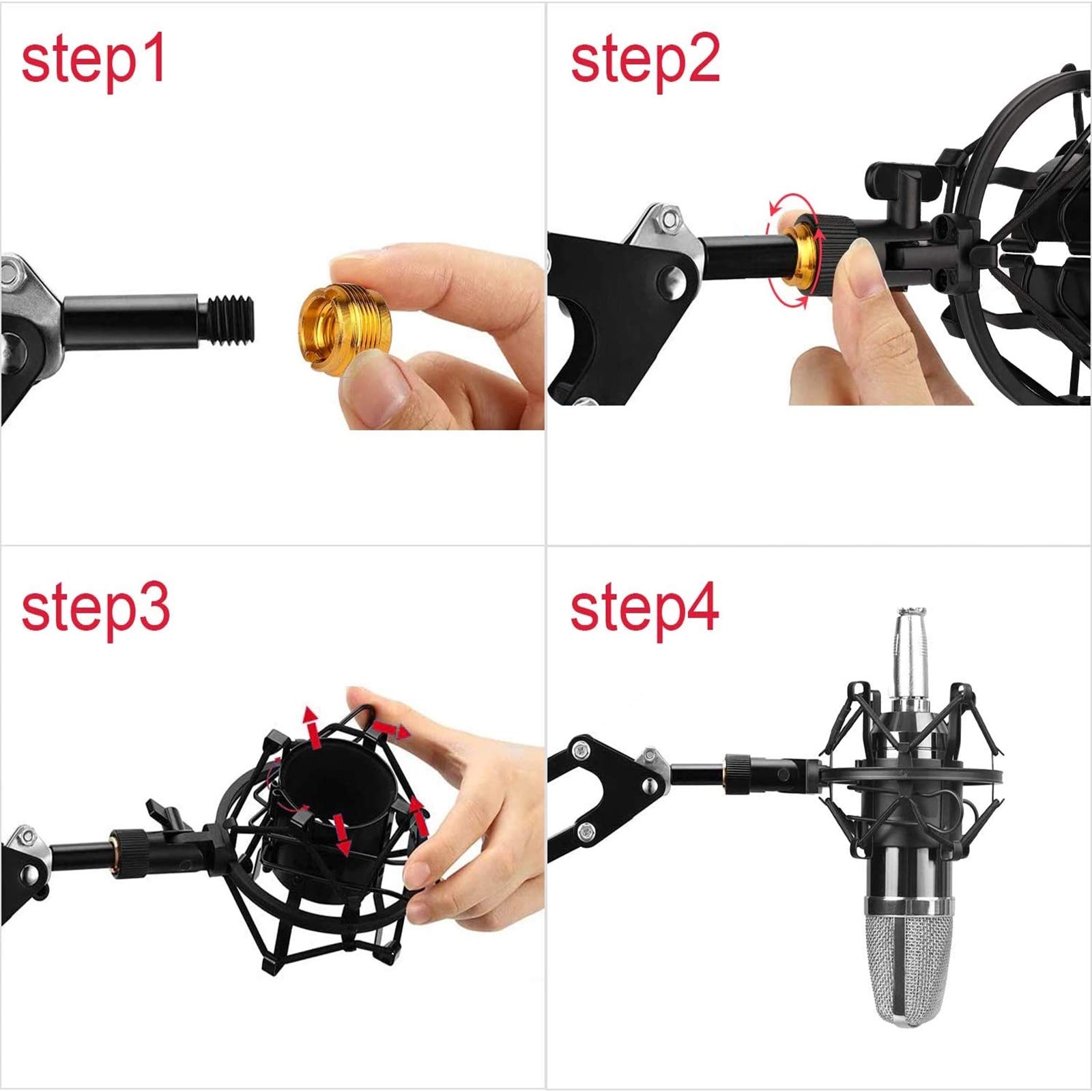 Snapklik.com : Miwayer Universal Microphone Shock Mount,Most Advanced ...
