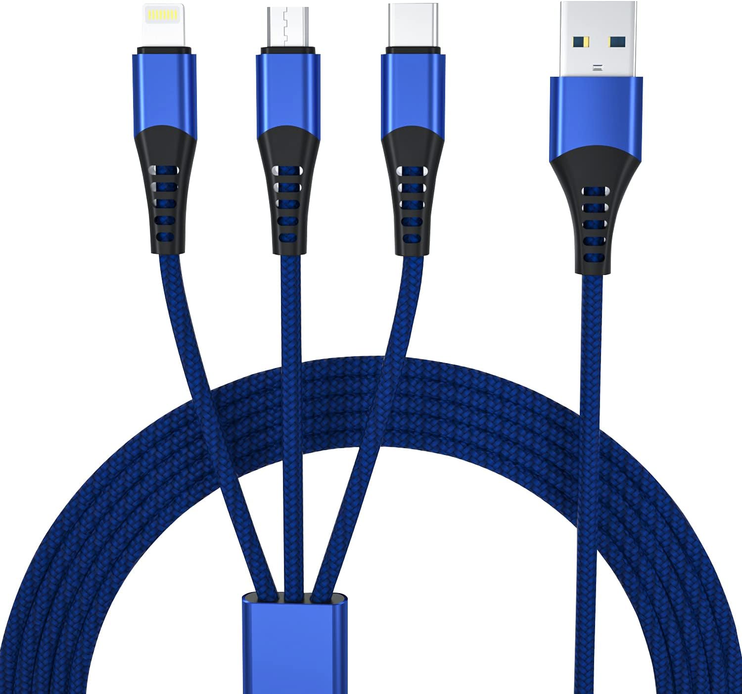 Multi 3 in 1 USB Long Charger Cable, 3M/10Ft 6A PD Fast Braided ...