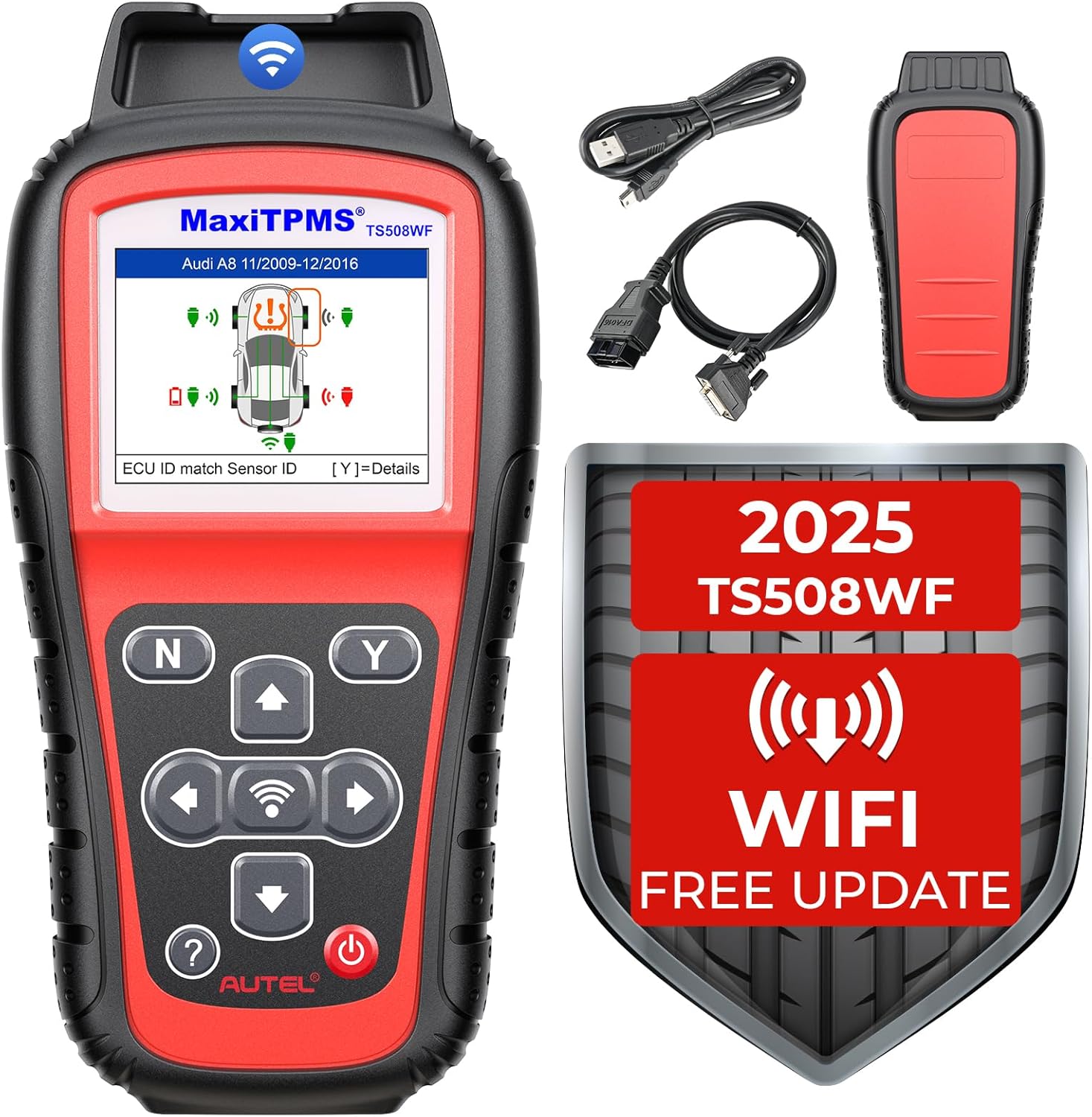 Autel MaxiTPMS TS508WF TPMS Tool, 2025 Enhanced Wi-Fi Ver. of TS508 ...