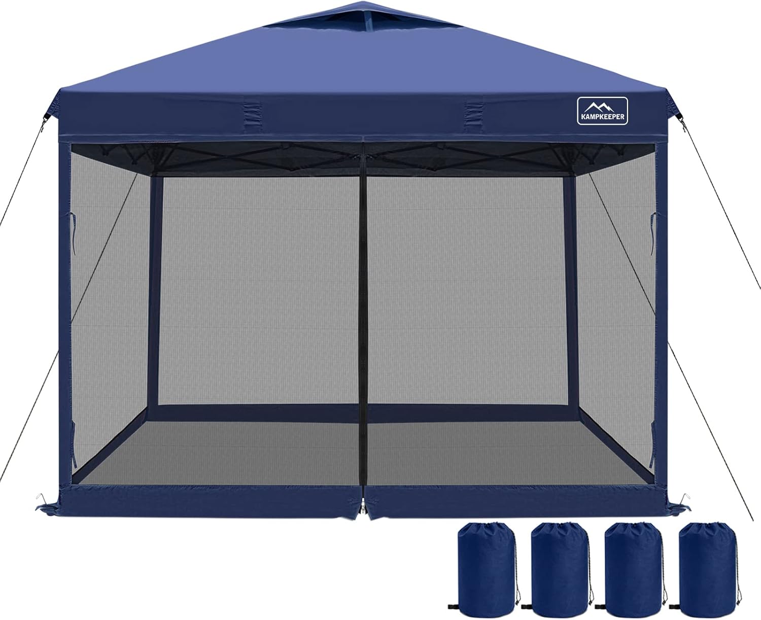 Amazon.com : KAMPKEEPER Outdoor 10x10ft Pop Up Canopy Tent with Mesh ...