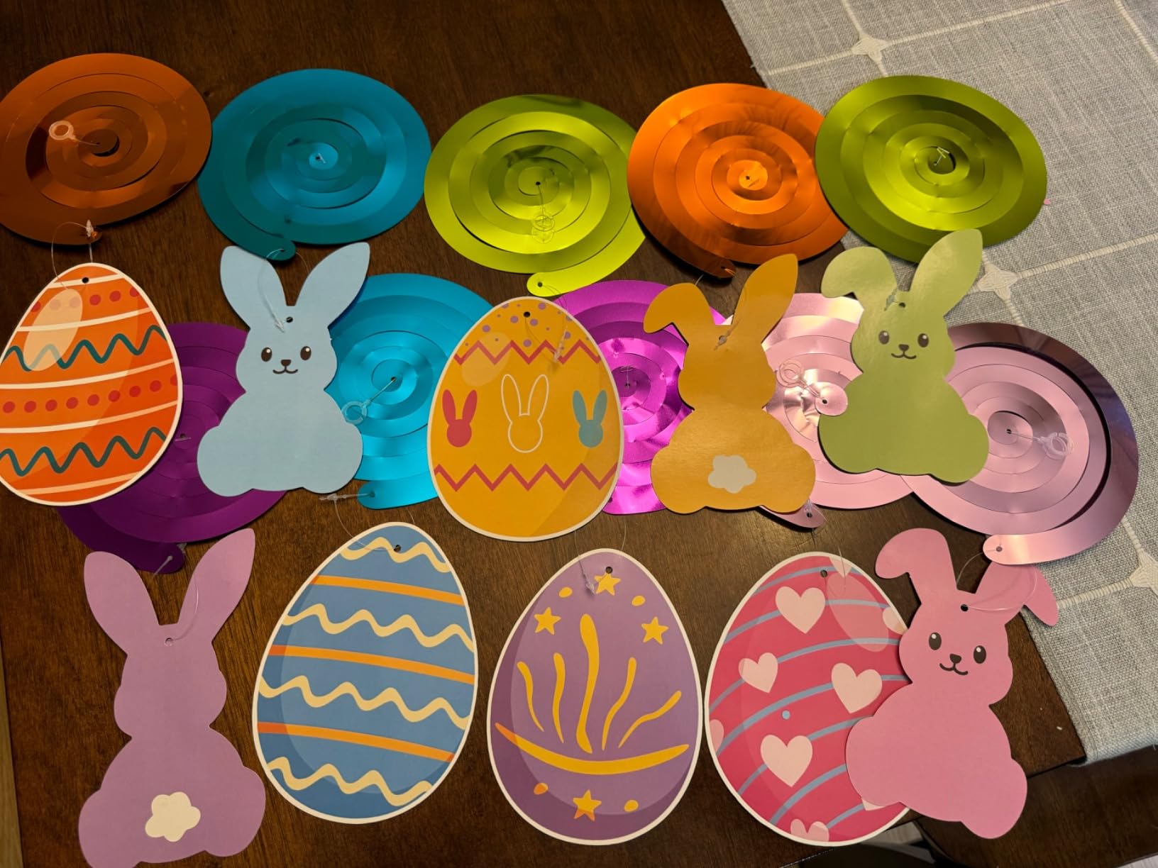 Amazon.com: Easter Hanging Swirls, NO-DIY Easter Eggs and Bunny Hanging ...