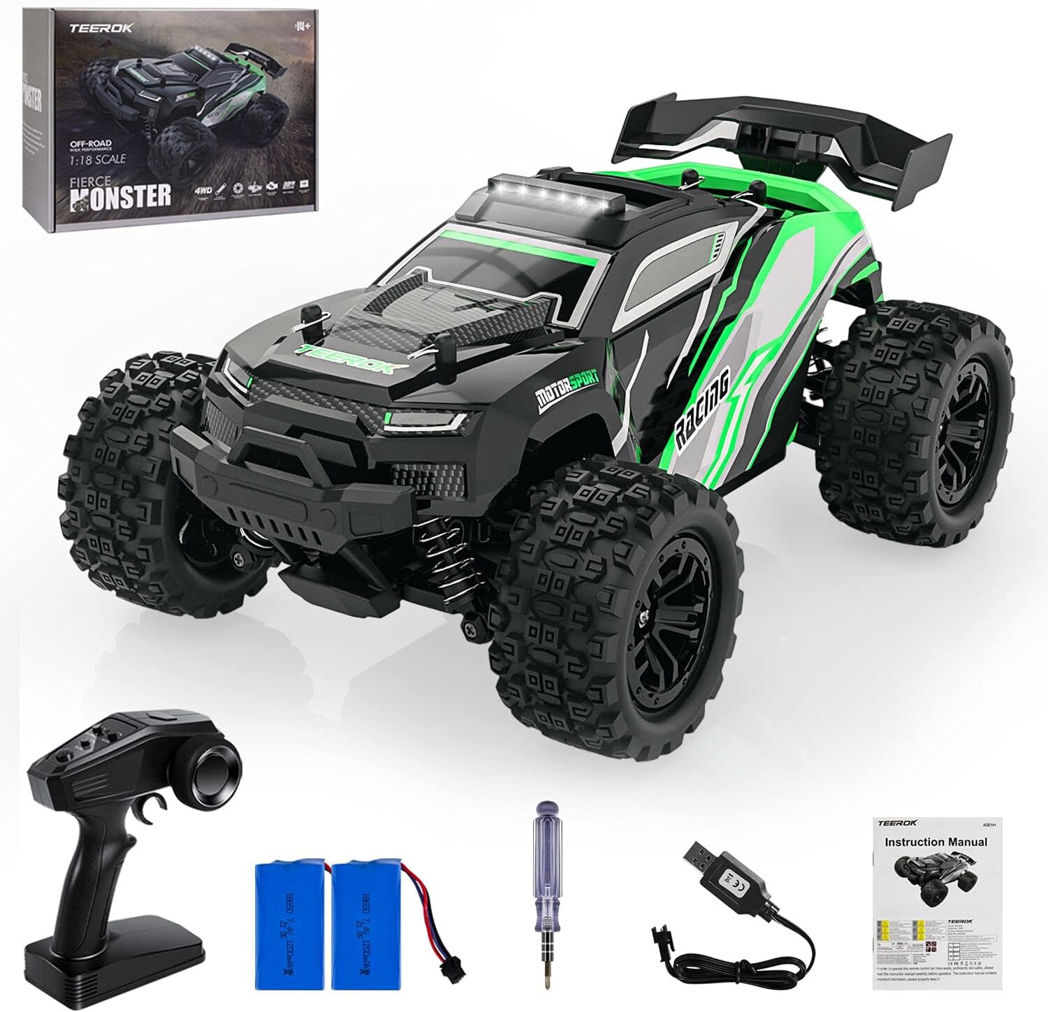 Amazon.com: RC Cars High Speed Remote Control Car for Adults 38+Km/h, 1:18 Scales 4WD Off Road ...