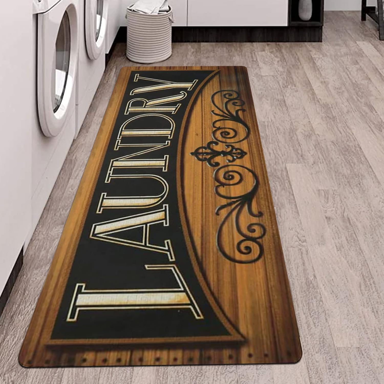 Amazon.com: HiiARug Laundry Room Rug Washable Kitchen Runner 20"x48 ...