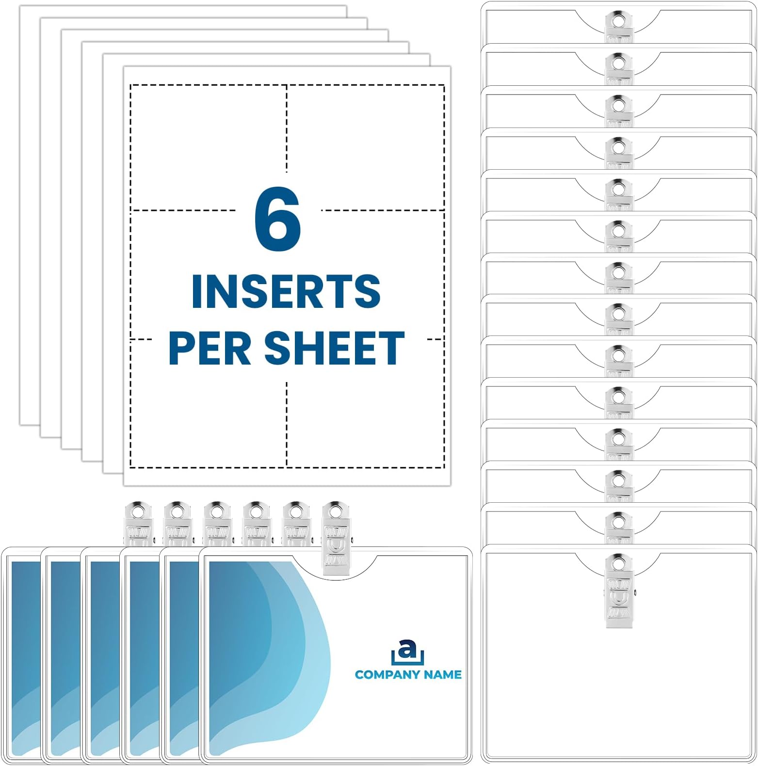 Amazon.com : Avery Customizable Name Badges, Clip Style, 3" x 4", Clear ...