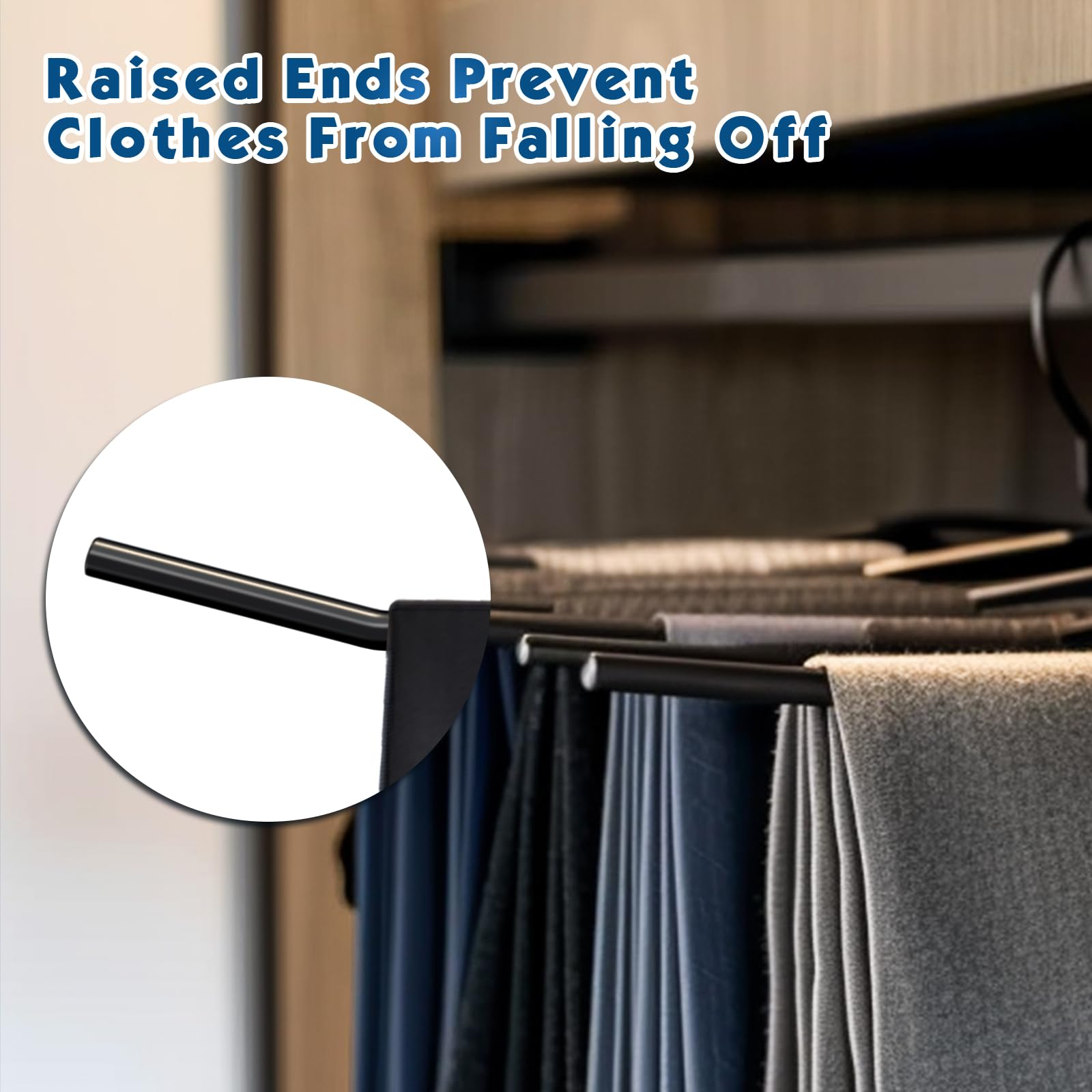 Snapklik.com : 24 Pack Heavy Duty Metal Pants Hangers, Jean Hangers For ...