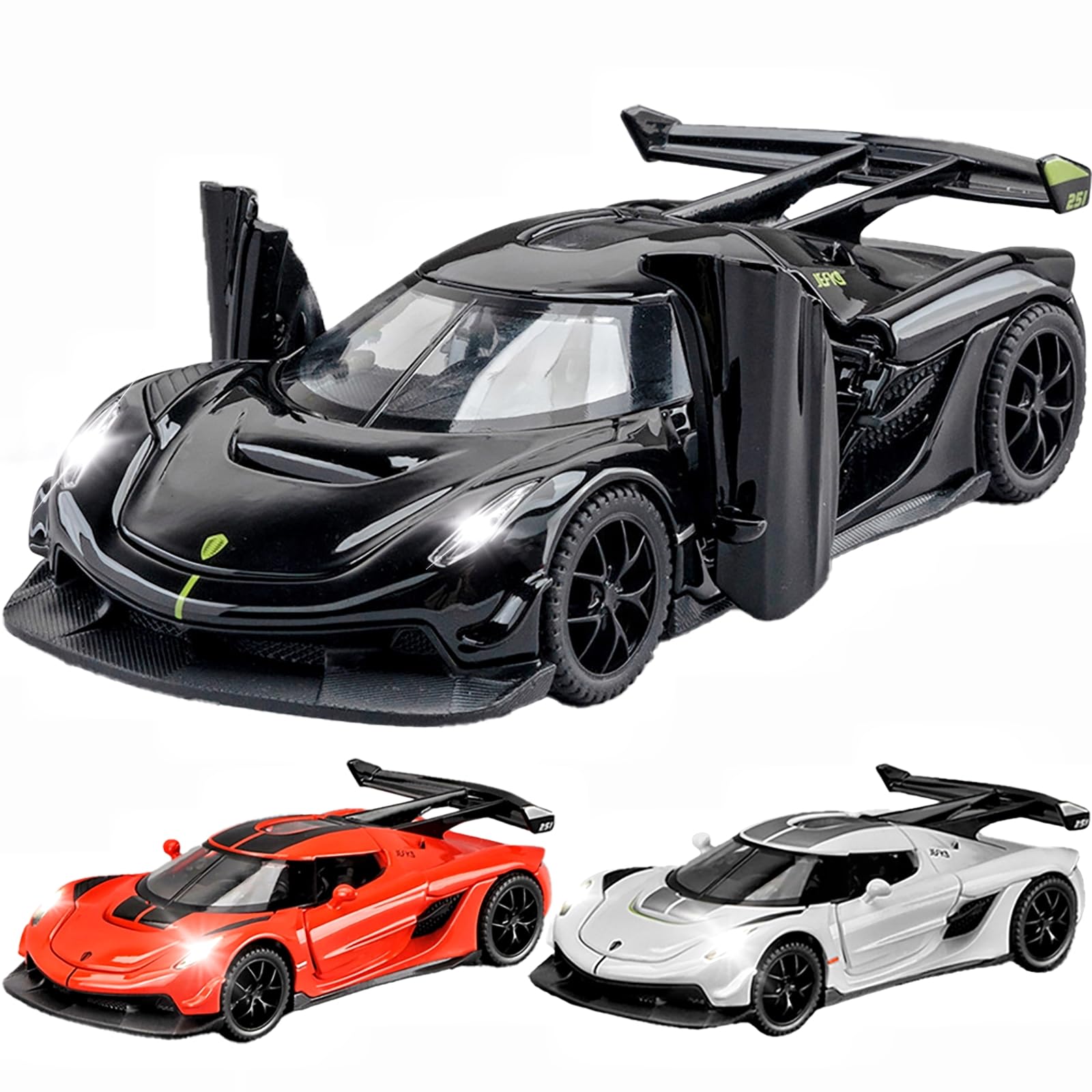 Amazon.com: ERBADIHAGO Toy Cars Koenigsegg Jesko Car Toys Model Car 1/ ...
