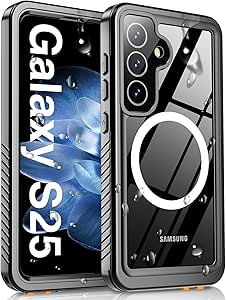 Amazon.com: Oneagle for Samsung Galaxy S25 Case Waterproof [Fit for MagSafe], [Built-in Screen ...