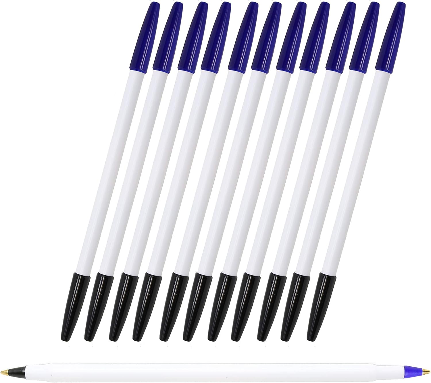 Amazon.com : Double Ended Stick Pen – 12 Pack - USA Made Medium Point ...