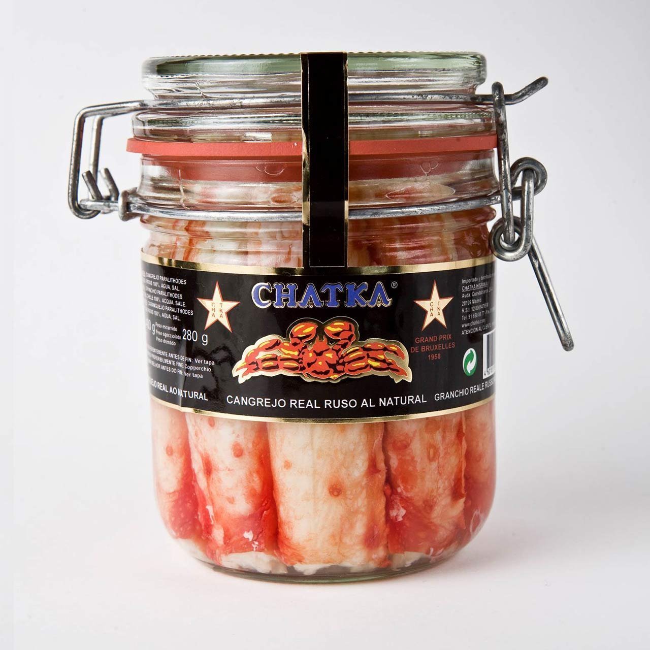 Amazon.com: CHATKA King Crab 100% Legs. Le parfait jar 400g : Grocery ...