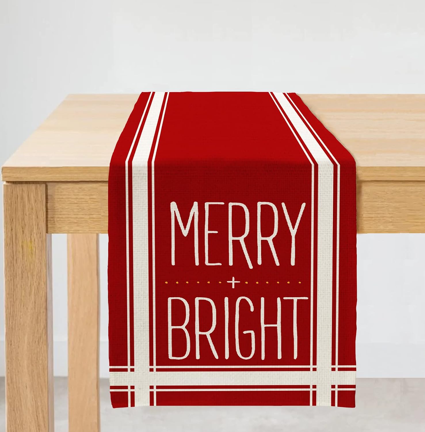Amazon.com: ARKENY Christmas Red Table Runner 13x72 Inches, Merry ...