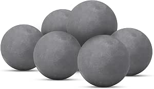 Amazon.com: CANDANA Ceramic Fire Balls, 5 Inch Set of 6 Round Fire ...