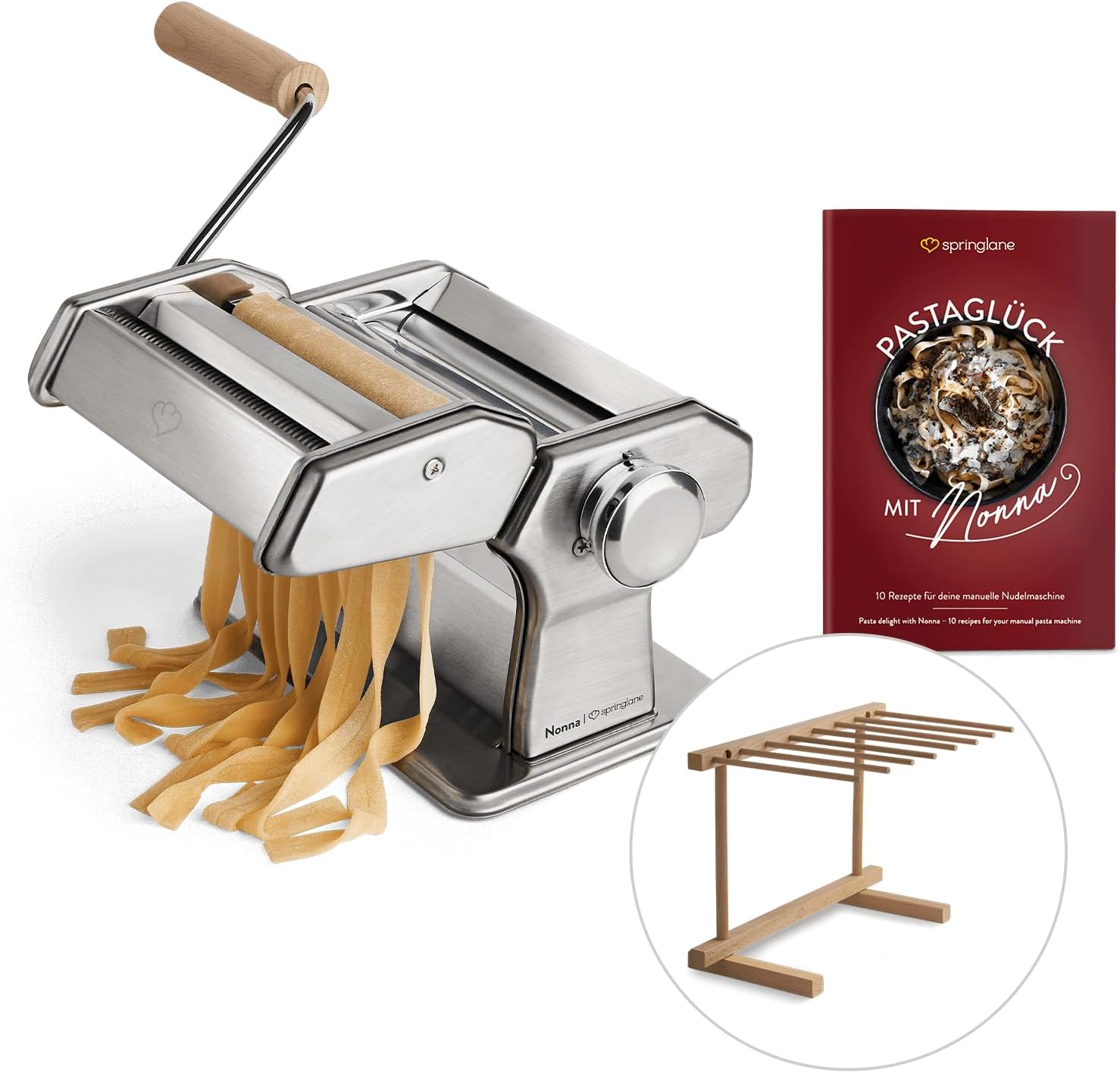 Nudelmaschine Pasta Maker Edelstahl Frische Manuell Pasta Walze ...
