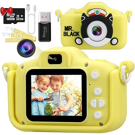 Hangrui Kids Camera, 20MP Kids Digital Dual Lens Camera with Silicone ...