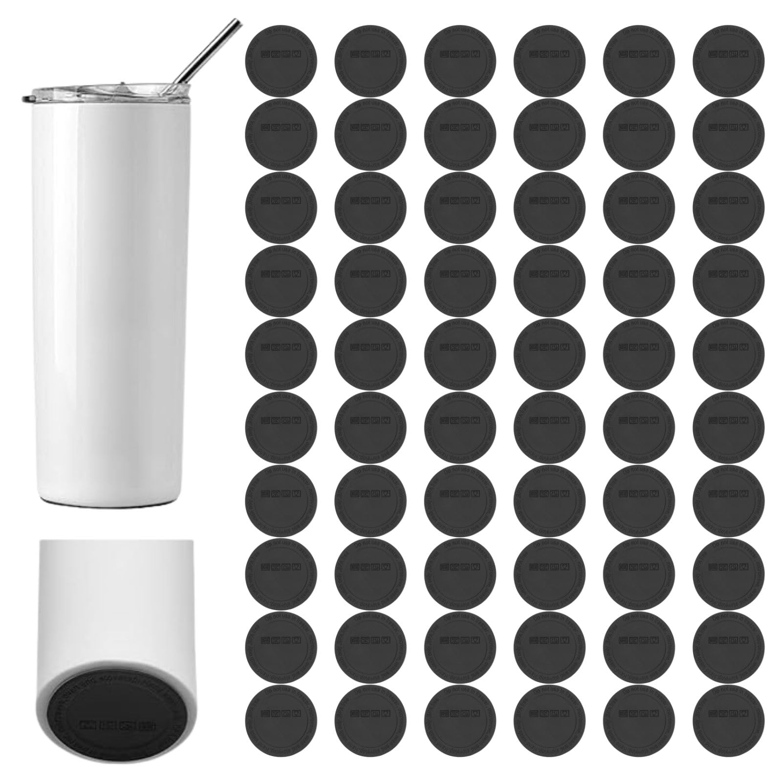 Amazon.com: Rubber Bottoms for Sublimation Tumblers Protective Anti ...