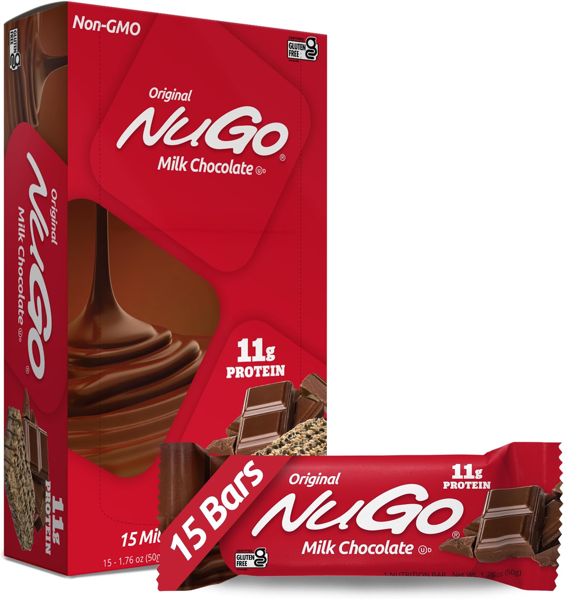 Amazon.com: NuGo Dark Variety - Chocolate Pretzel 12 Bars & Chocolate ...