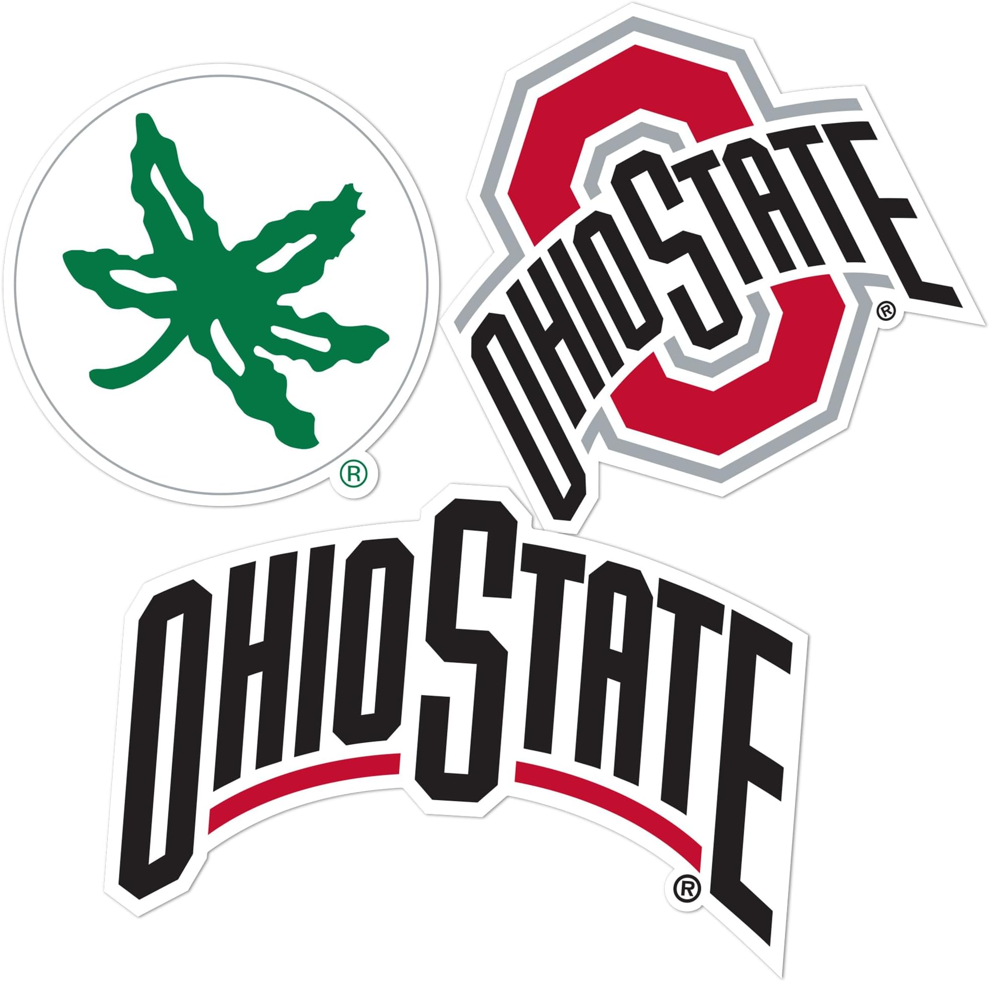 Amazon.com: Craftique Ohio State Decal (REF Buckeye Helmet Decal (4 ...
