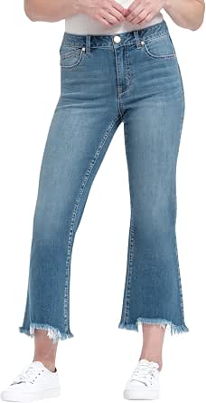 1822 Denim Women's 26" Demi Boot High Rise W/Small Sharkbite at Hem ...