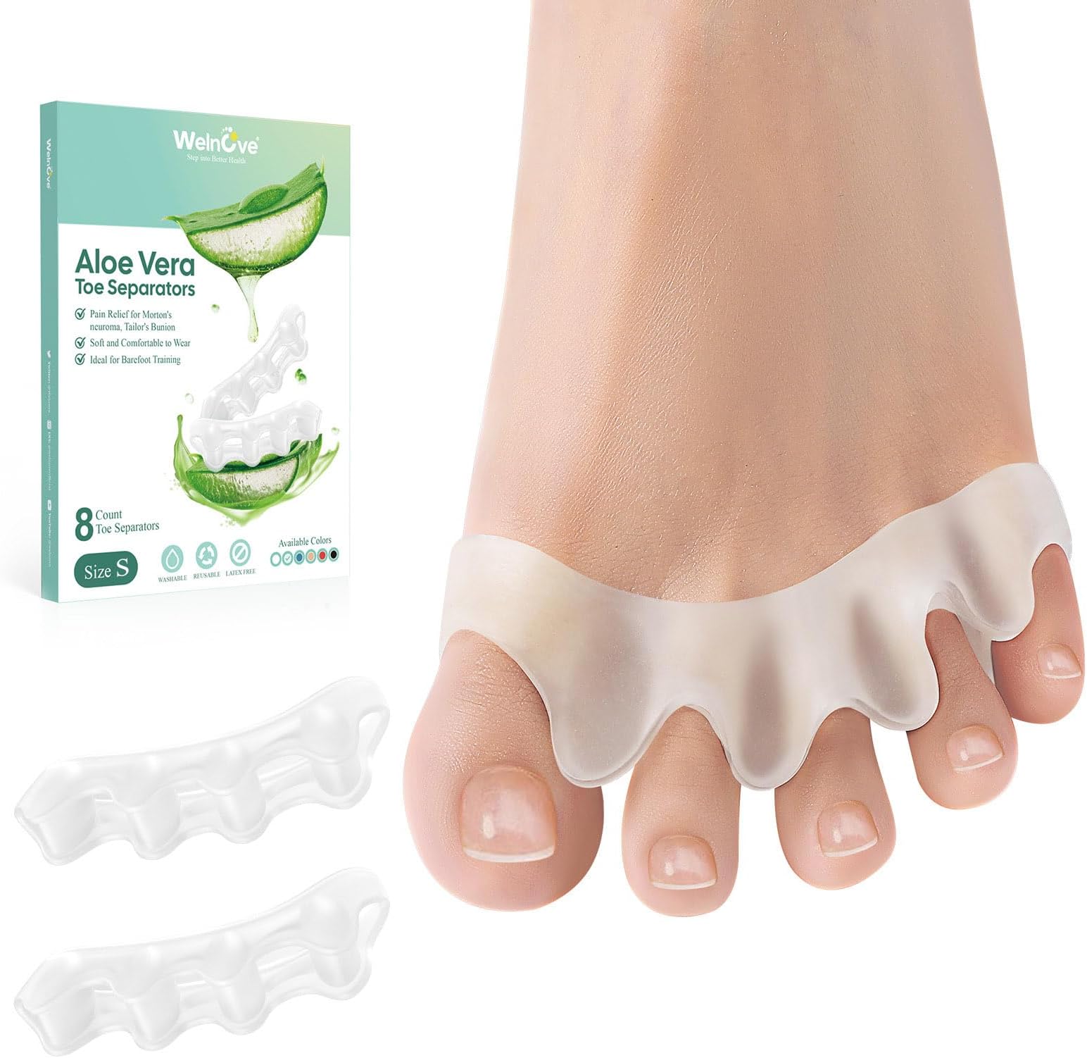Amazon.com: Welnove Toe Separators Spacers for Women - Toe Spacers with ...