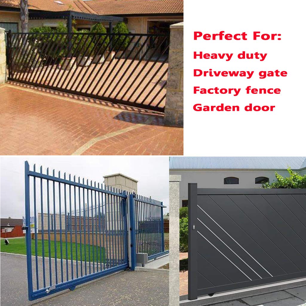 MDLUU 2" V-Groove Wheel, Sliding Gate Track Roller with Bracket, Heavy ...