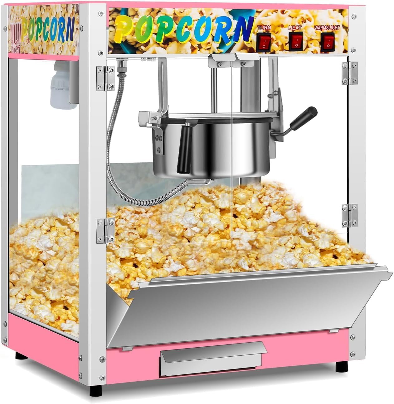Amazon.com: Commercial Popcorn Machine, 8 Oz Kettle, 850 W Countertop ...
