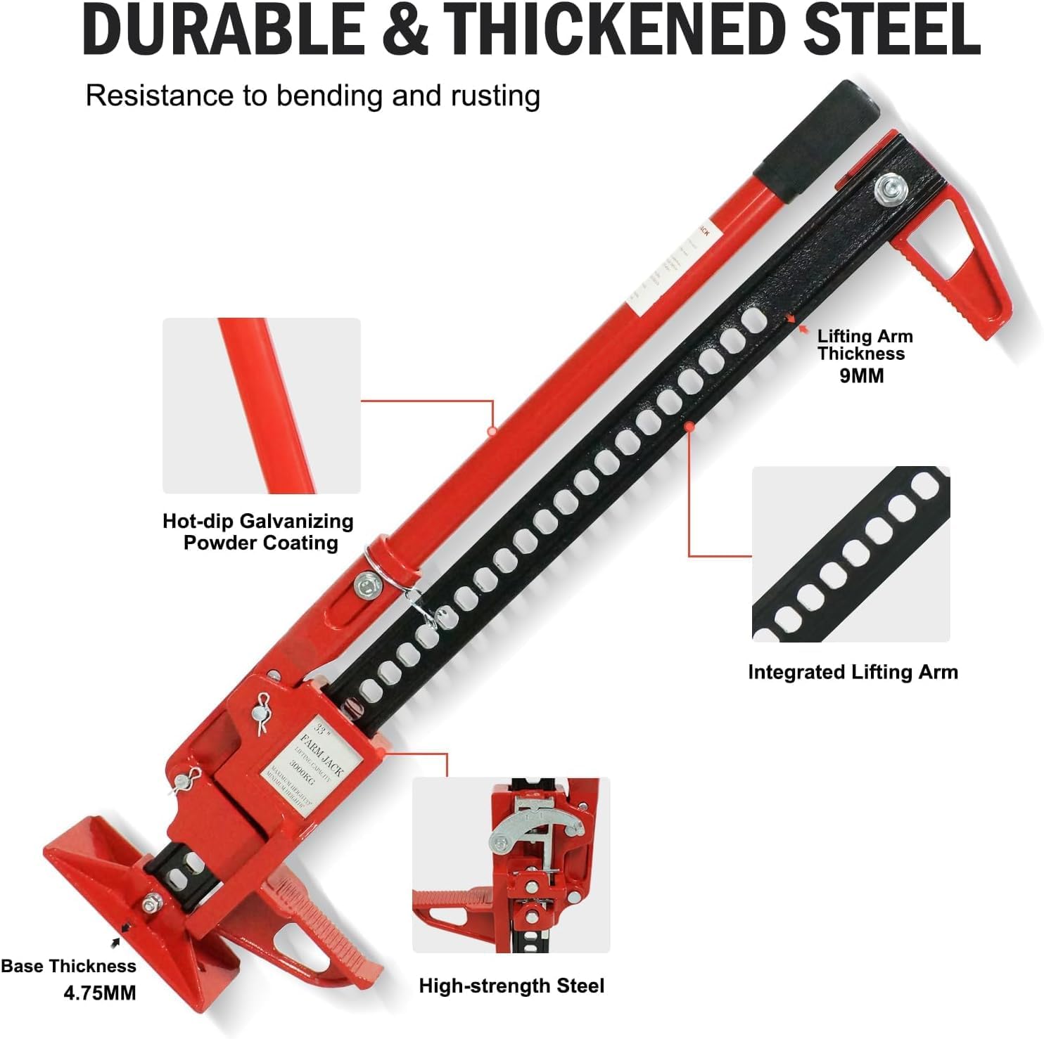 High Lift Jack 60 Inch 60" Universal High Lift Farm Jack - 6000 Lb ...