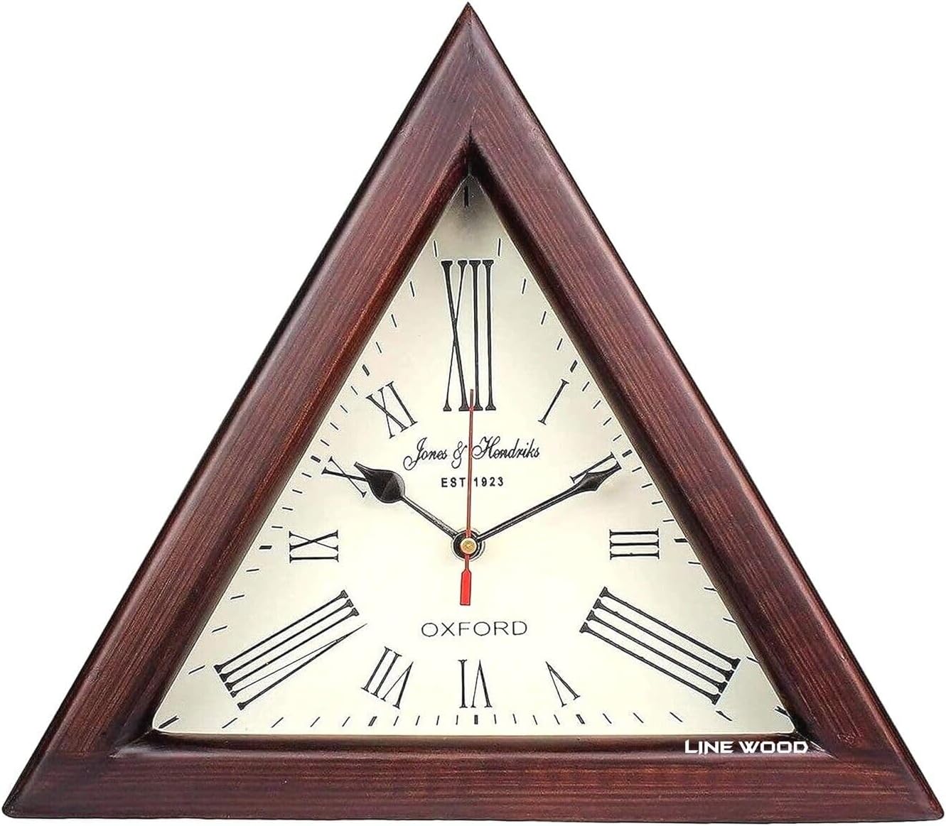 Buy AHSKY TIME Instruments Triangle Wooden Clock 12 inches Wooden ...