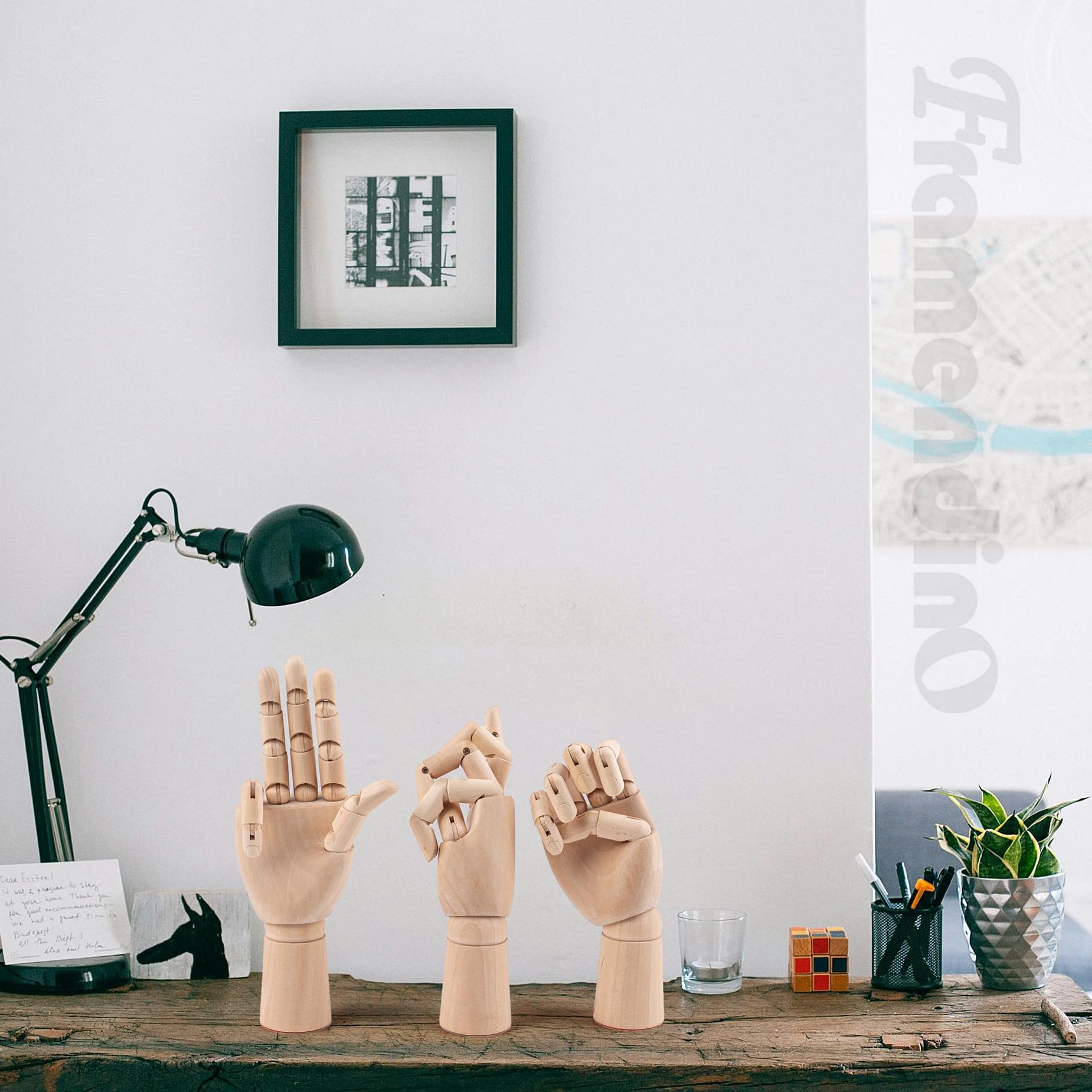 Snapklik.com : 6 Pack 7" Flexible Wood Hand Model Wooden Mannequin ...