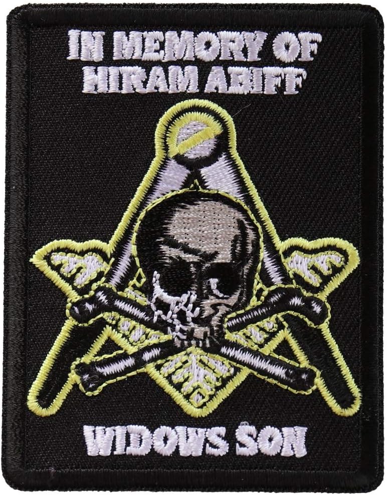 Amazon.com: in Memory of Hiram Abiff Widows Son Masonic Patch, Skull Patches : Arts, Crafts & Sewing