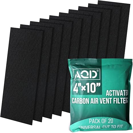 4" x 10” Activated Carbon Air Vent Filters for Home Floor Vent Filters ...