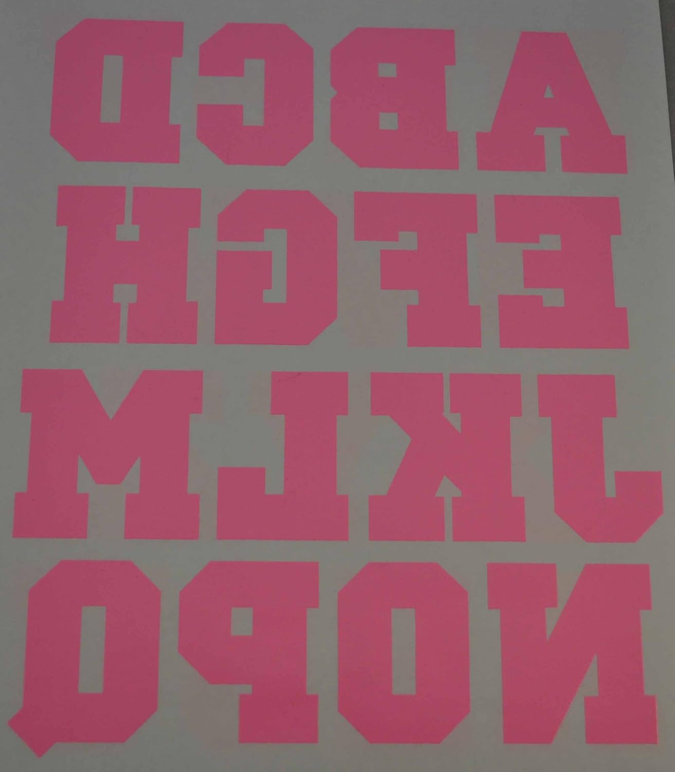 Amazon.com: DIY 2-Inch Iron-On Jersey Letters in Pink, Closed Style